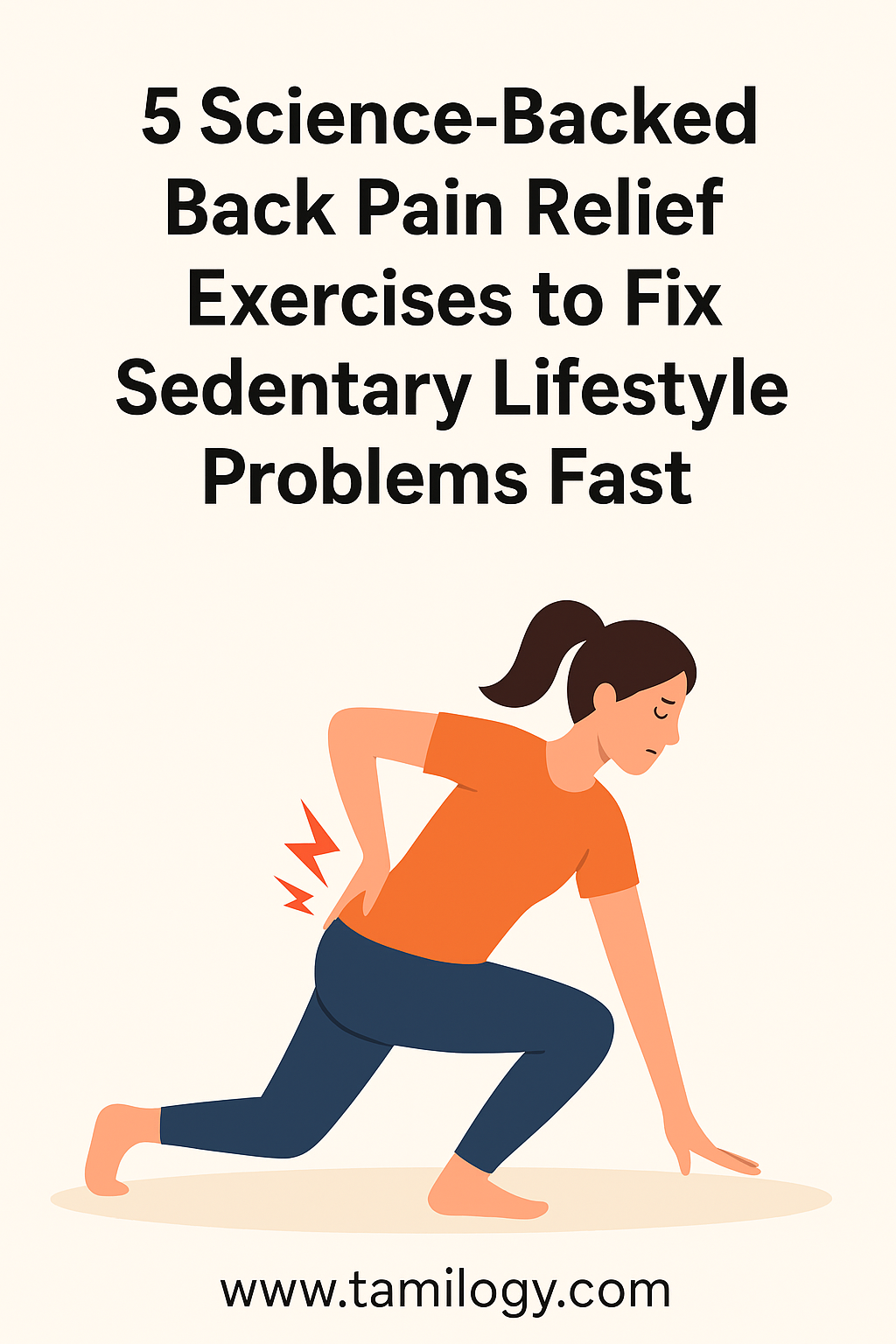 5 Science Back Pain Relief | Exercises to Fix Sedentary Lifestyle ...